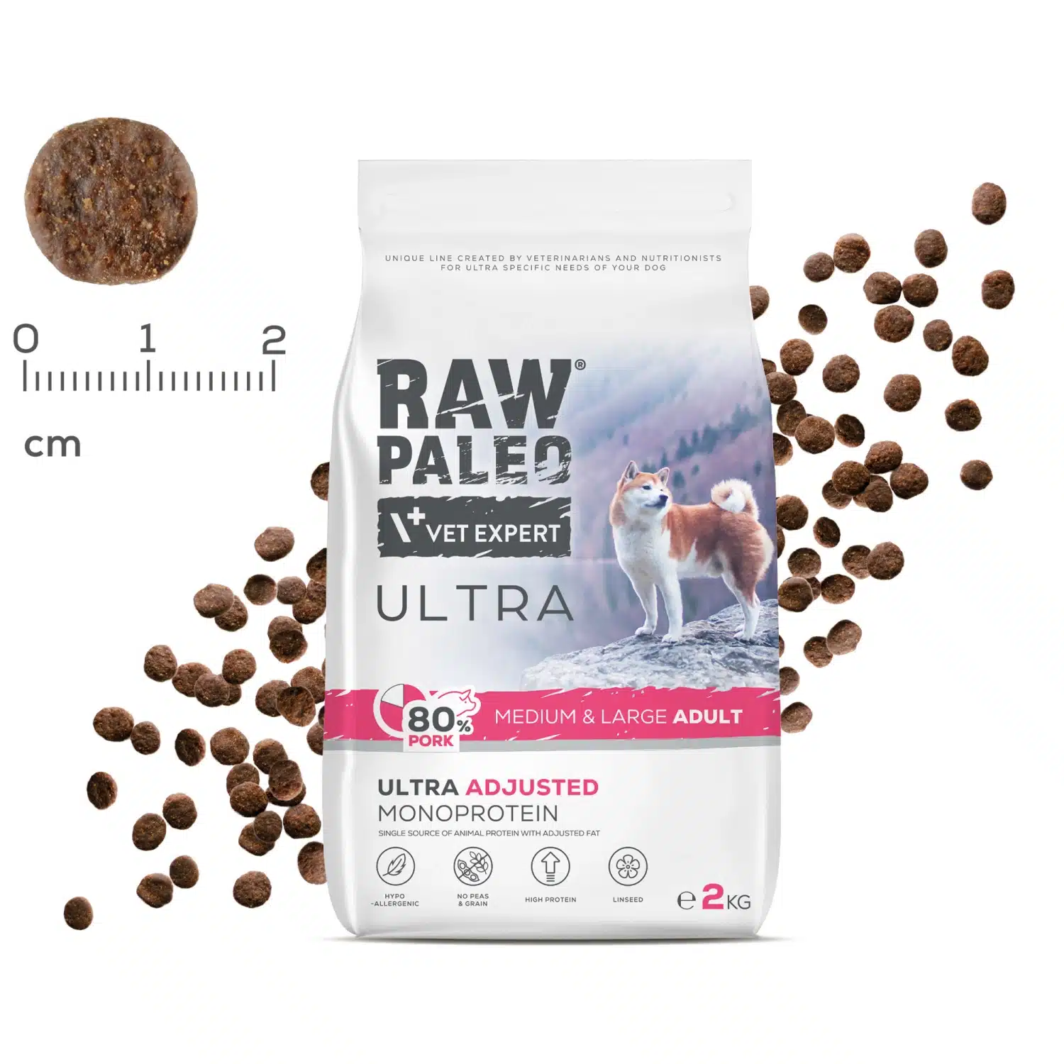 Hundetrockenfutter – Raw Paleo Ultra Schwein Adult Medium & Large ...